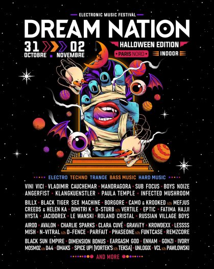 Dream Nation 2024, after de la techno parade au parc expo Villepinte