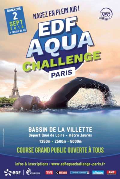 EDF Aqua Challenge, course de nage en eau libre bassin de La Villette